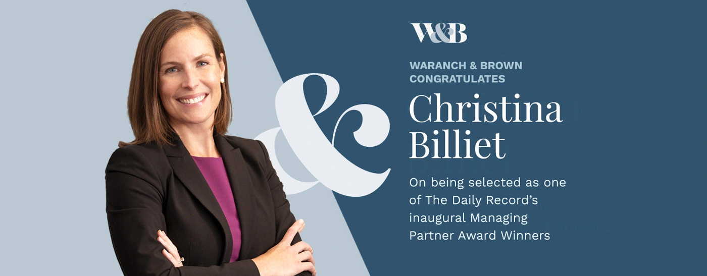 Waranch & Brown’s Christina Billiet Named 2026 Managing Partner Winner